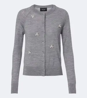 Simone Rocha Embellished Cardigan - Grey