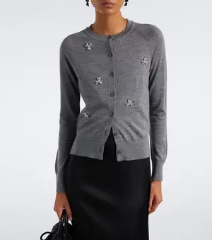 Simone Rocha Embellished Cardigan - Grey