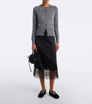 Simone Rocha Embellished Cardigan - Grey