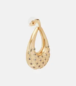 SELF-PORTRAIT Crystal-embellished Hoop Earrings