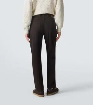 Zegna Straight Leg Jeans In Cashmere - Brown