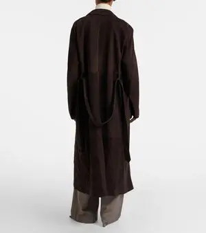 THE ROW Kendra Suede Coat - Brown