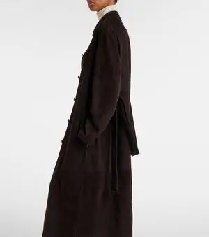 THE ROW Kendra Suede Coat - Brown
