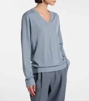 THE ROW Naius Wool Sweater - Blue