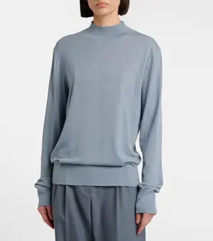 THE ROW Nari Wool Sweater - Blue