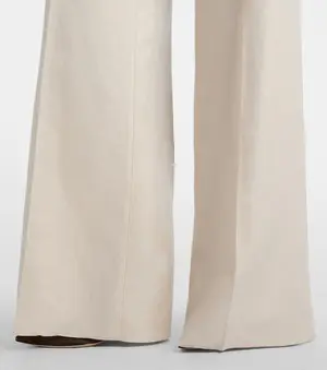 Max Mara Badesse High-rise Wide-leg Linen Pants - Beige