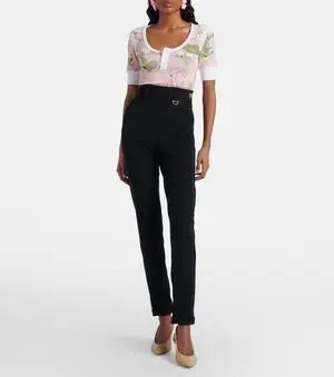 Chloé Embellished Slim Pants - Black