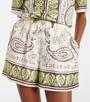Tory Burch Printed Silk Shorts - Multicoloured
