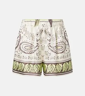 Tory Burch Printed Silk Shorts - Multicoloured