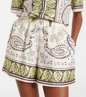 Tory Burch Printed Silk Shorts - Multicoloured