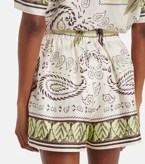 Tory Burch Printed Silk Shorts - Multicoloured