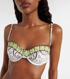 Tory Burch Printed Bikini Top - Multicoloured