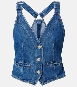Sportmax Dama Denim Vest - Blue