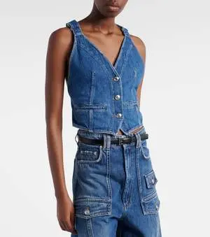Sportmax Dama Denim Vest - Blue