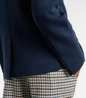 Max Mara Badia Double-breasted Cotton-blend Blazer - Blue