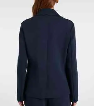 Max Mara Badia Double-breasted Cotton-blend Blazer - Blue