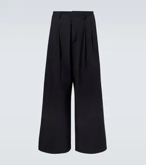 ERL Pleated Wide-leg Pants - Black