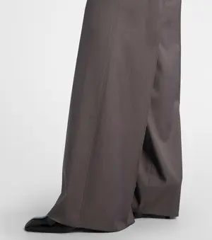 Max Mara Serio Virgin Wool Wide-leg Pants - Grey