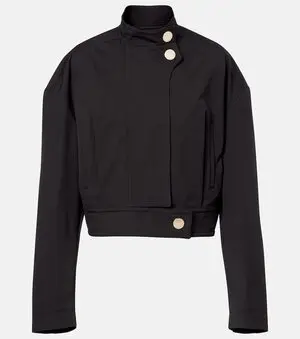 Sportmax Riviera Oversized Cotton Bomber Jacket - Black