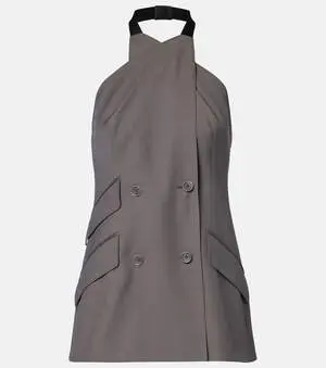 Max Mara Cali Halterneck Virgin Wool Vest - Grey