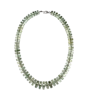 Ileana Makri Aura Amethyst And Diamond Beaded Necklace - Green