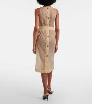 Saint Laurent Semi-sheer Midi Dress