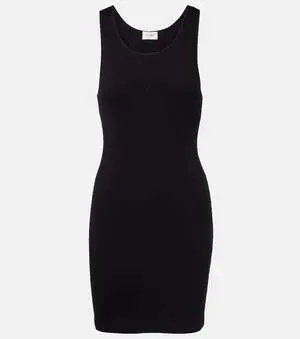 Saint Laurent Cassandre Cotton Jersey Minidress