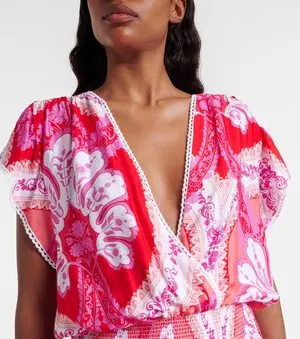 Melissa Odabash Jess Printed Tiered Minidress