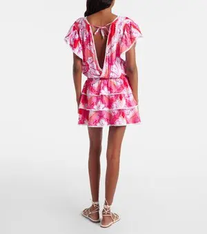 Melissa Odabash Jess Printed Tiered Minidress