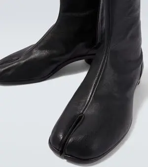 MAISON MARGIELA Tabi Leather Ankle Boots - Black