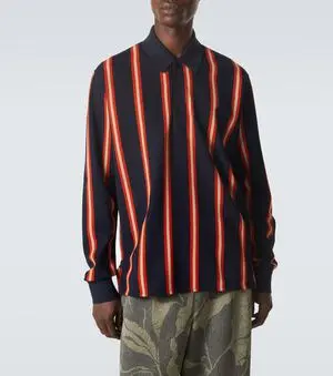 Junya Watanabe Striped Wool Polo Shirt