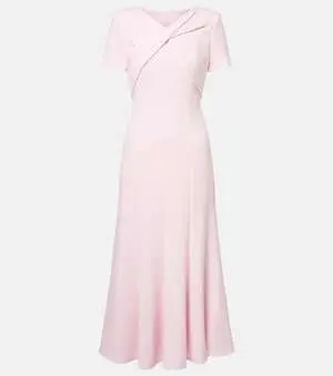 Roland Mouret Draped Cady Midi Dress - Pink