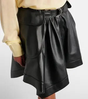 Loewe Belted Leather Miniskirt