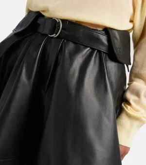 Loewe Belted Leather Miniskirt