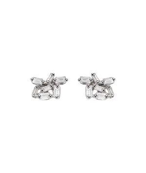 SUZANNE KALAN Classic 18kt White Gold Stud Earrings - Silver