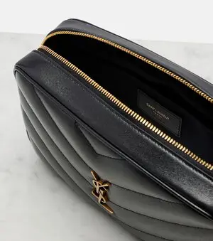 Saint Laurent Loulou Quilted Leather Camera Bag - Black