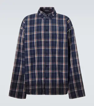 Balenciaga Reversible Flannel And Fleece Shirt