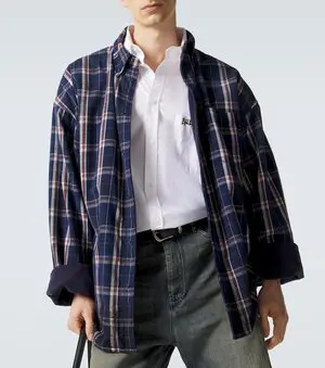 Balenciaga Reversible Flannel And Fleece Shirt