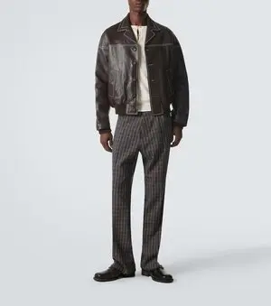 WALES BONNER Time Leather Jacket