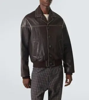 WALES BONNER Time Leather Jacket