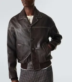 WALES BONNER Time Leather Jacket