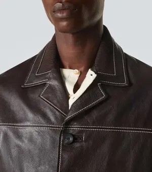 WALES BONNER Time Leather Jacket