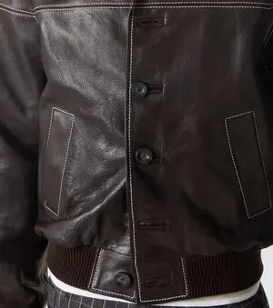 WALES BONNER Time Leather Jacket
