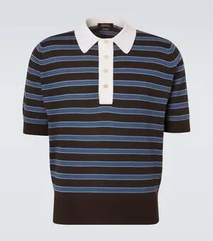 WALES BONNER Breeze Striped Wool Polo Sweater - Multicoloured