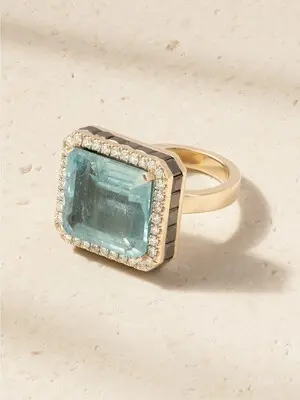 ILEANA MAKRI Atlantis Aquamarine & Diamond Ring