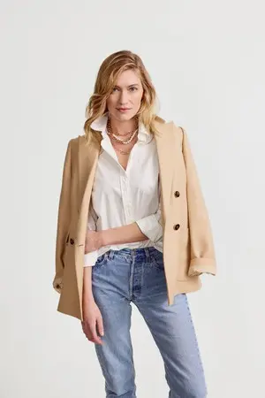 The Shirt By Rochelle Behrens The Icon Shirt - Cream/white