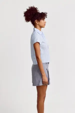 The Shirt By Rochelle Behrens Cropped Shirt