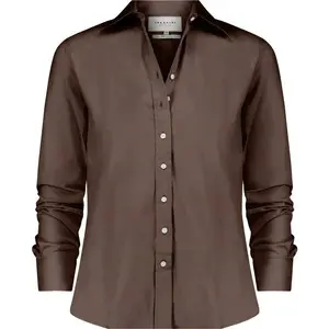 The Shirt By Rochelle Behrens The Boyfriend Shirt - Brown