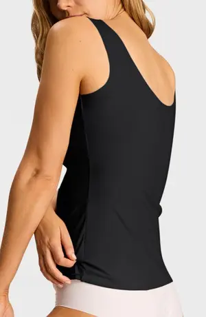 Commando Stretch Cotton Tank - Black