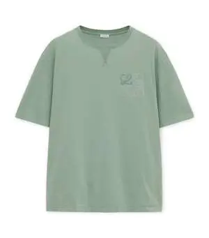 Loewe Cotton-blend Anagram T-shirt - Green